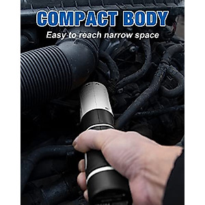 NINOUKO Cordless Electric Ratchet Wrench Set, 3/8" 12V Power Ratchet Driver, 400 RPM 40 Ft-lbs Battery Ratchet with 8 Sockets & 2-Pack 2.0Ah Battery