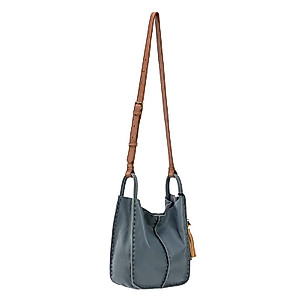 The Sak Los Feliz Crossbody Bag in Leather, Large, Unlined Purse with Single Adjustable Shoulder Strap