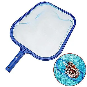 Swimming Pool Cleaner Supplies, Pool Pond Flat Leaf Rake Net Pool Leaf Skimmer Heavy Duty Swimming Pool Cleaning Leaf Skimmer Net for Cleaning Swimming Pool Garden Pond Hot Tub Spa Blue