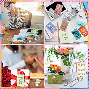 300 Pcs Inspirational Cards Encouragement Cards Mini Positive Affirmations Cards Colored Kindness Motivational Cards Appreciation Cards for Business Student Kids Teachers Gifts 30 Styles 2 x 3.2 Inch