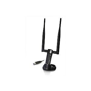 Netis WF2190 Wireless AC1200 Long-Range USB Adapter, Supports Windows, Mac, Linux, Two 5dBi High Gain Antennas, Free USB Cradle