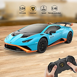 RASTAR Lamborghini Remote Control Car, 1/24 RC Lamborghini Huracán STO Toy Car RC Cars, Gifts for Dad