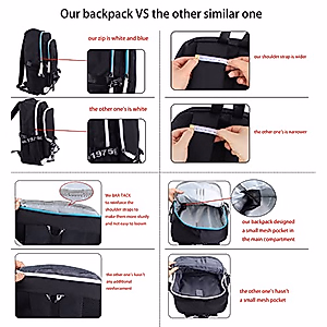 Roffatide Anime My Hero Academia Backpack Printed College School Bag Laptop Backpack with USB Charging Port & Headphone Port