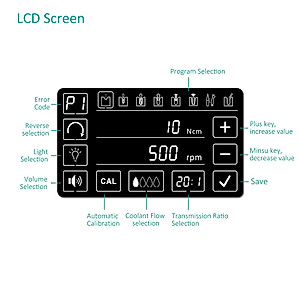 COXO Implant Motor,Rotary tool kit with foot pedal, 5 inch Touch Screen, 80 N.cm Torque,Use for Marking, Pilot drilling,Template drilling,Thread cutting...