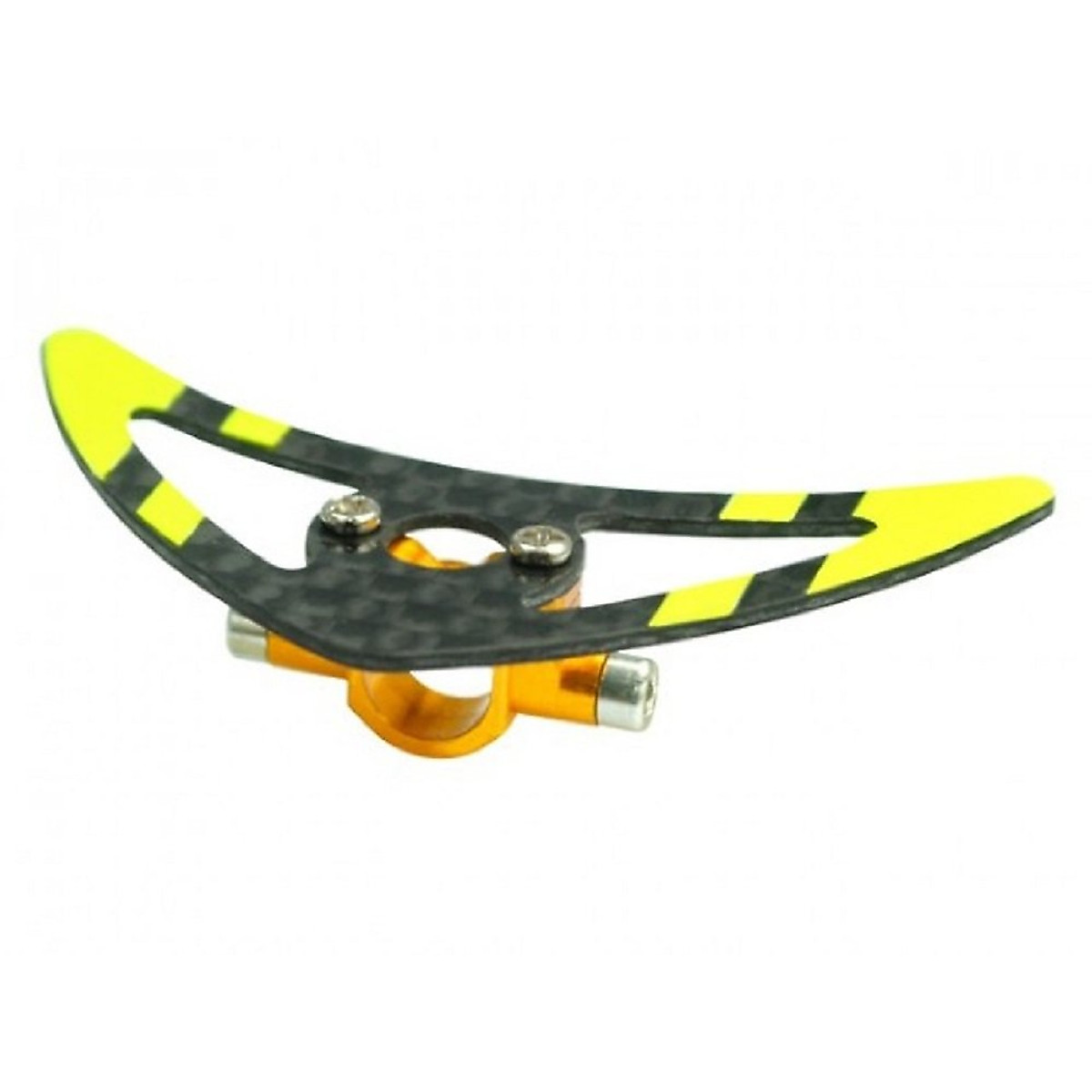 MICROHELI Aluminum Tail Boom Support Mount w/Fin (Yellow) - Blade 200 SRX