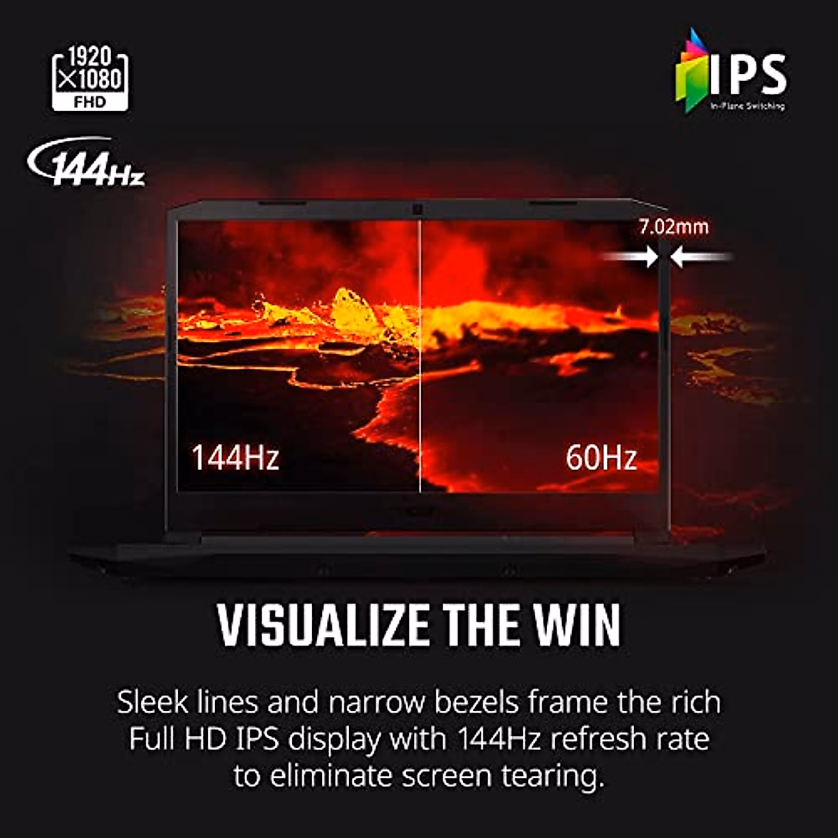 Acer Nitro 5 15.6“ 144Hz Gaming Laptop, 11th Intel 8-Core i7-11800H(Beat Ryzen 7 5800H), Nvidia GeForce RTX 3050 Ti 4GB GDDR6, Backlit KB, Windows 11 Home(16GB|512GB SSD+1TB HDD)