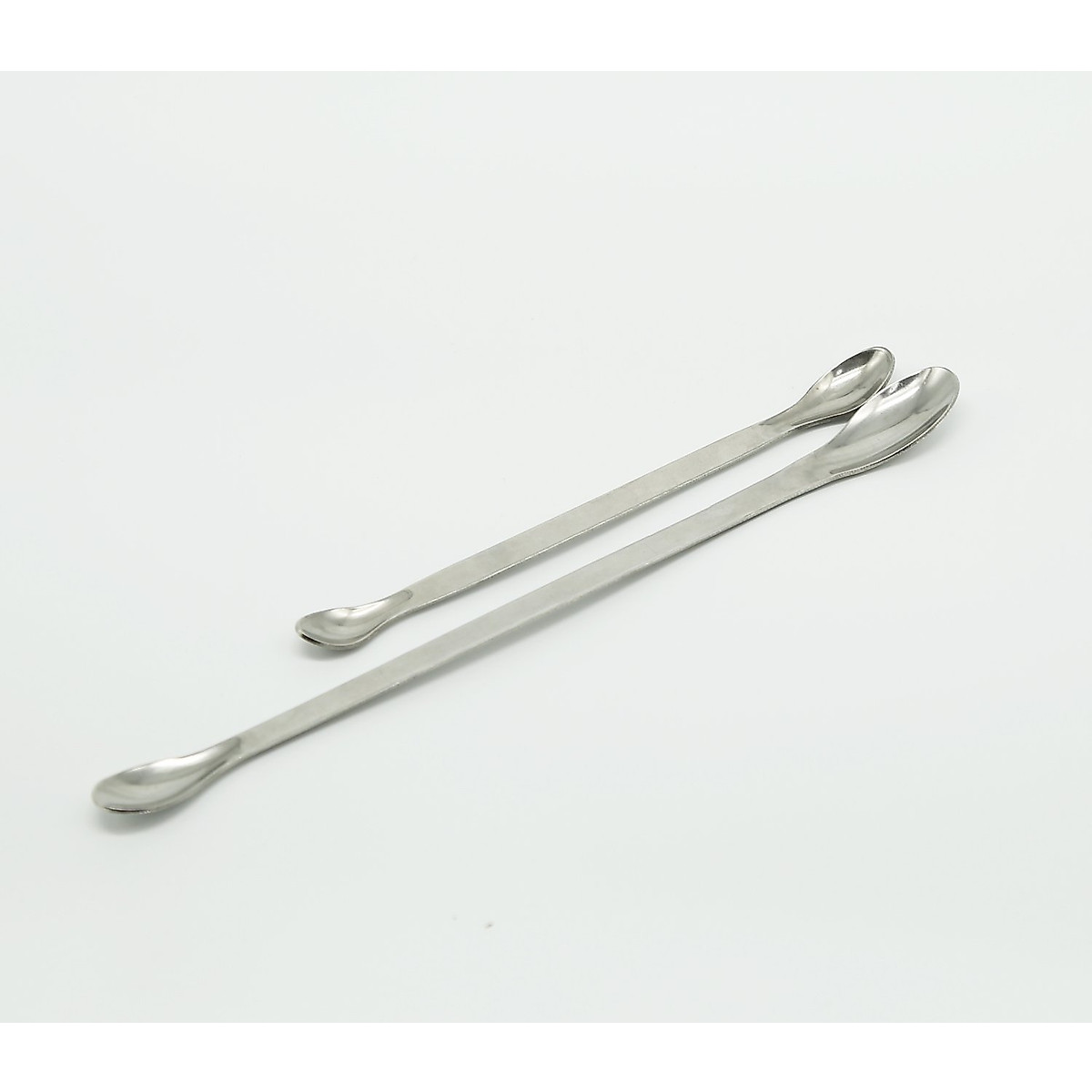 Stainless Steel Micro Scoop Reagent Lab Sampling Spoon Lab Spatulas Scoop Bar Spoon Medical Pharmacy Mini Micro Spoon Scoop 2Pcs for 22cm 2 Pcs for 16cm