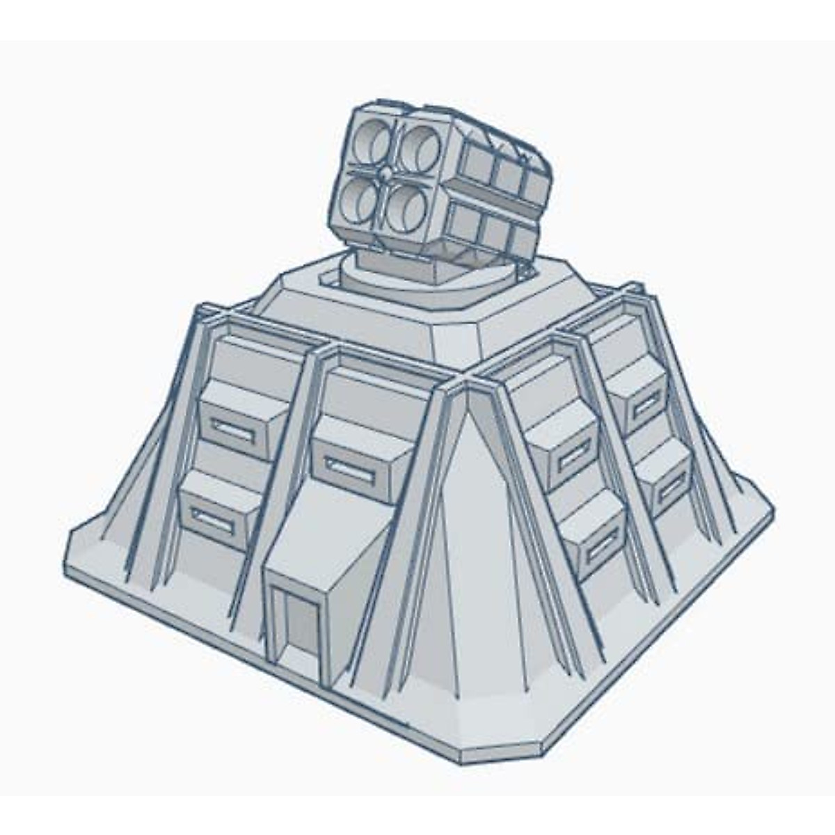 Arrow Artillery Missile Emplacement 6mm/8mm Terrain Compatible with Epic, Adeptus Titanicus, or Hex Maps