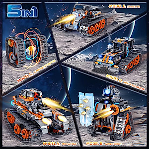 28°C 5-in-1 STEM Building Set Toys for Kids Remote & App Controlled Construction Robot/Car/Tank/Bulldozer/Tracked Racer Coding Kit for Boys Girls Age 6 7 8-12+ Year Old (552 Pcs)