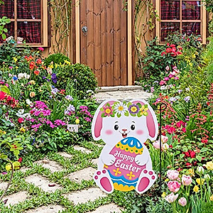 2 Pack Easter Garden Flags St Patrick's Day Garden Flag Shamrock Bunny Eggs Garden Flag 12 x 18 Inch Vertical Double Sided Decorative for Outside Yard Spring Seasonal Garden Flag