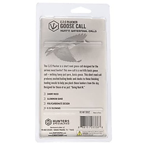 Hunters Specialties E-Z-E Plucker Short Reed Goose Call,Yellow