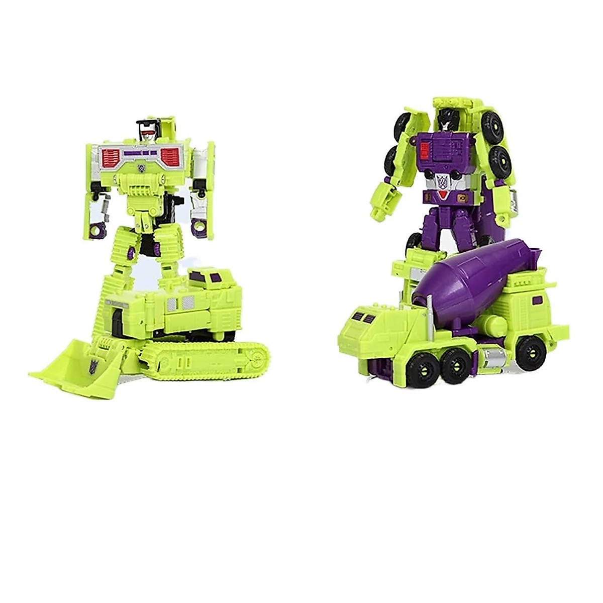 Transformer Hercules Toy Destruction Transformer 6 Fit Transformer Engineering Truck Crane Bulldozer Forklift Mixer Combination Toy KO Robot 11.8 Inches