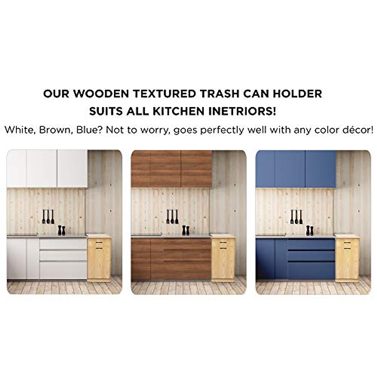 Tilt Out Trash Bin Cabinet Tilt Out Trash Can Cabinet Hide Away Kitchen Island Wooden Trash Can for Kitchen with Removable Cutting Board Wood Storage Drawer Indoor Trash Cabinet Holds Upto 10 Gallons