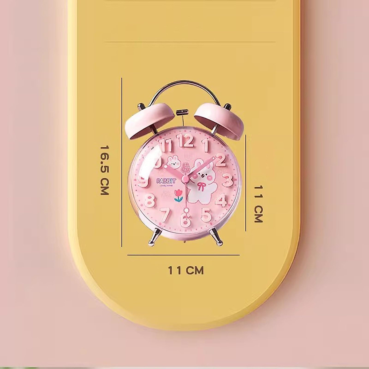 GRFIT Alarm Clocks Loud Alarm Clock for Bedrooms, Analog Alarm Clock, Small Alarm Clock, Cute Design for Kids, Battary Operation, 4 inch Digital Alarm (Color : B)