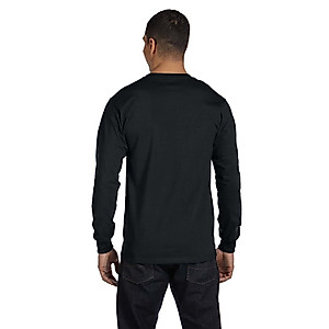 Hanes Men's Essentials Long Sleeve T-shirt Value Pack (2-pack), Black,X Large
