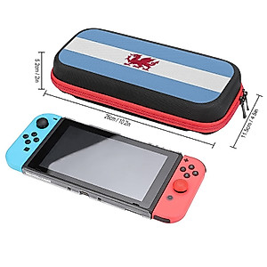 Flag of The Welsh Colony in Patagonia Compatible with Nintendo Switch Carrying Case Portable Travel Carry Cover Accessories With 20 Game Card Slots