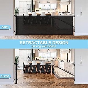 Mom's Choice Awards Winner - 120 Inch Extra Wide Baby Gate for Large Opening Retractable Baby Gates for Doorway Extra Long Dog Gate for the House Outdoor Large Pet Gates for Dog Indoor Mesh Child Gate