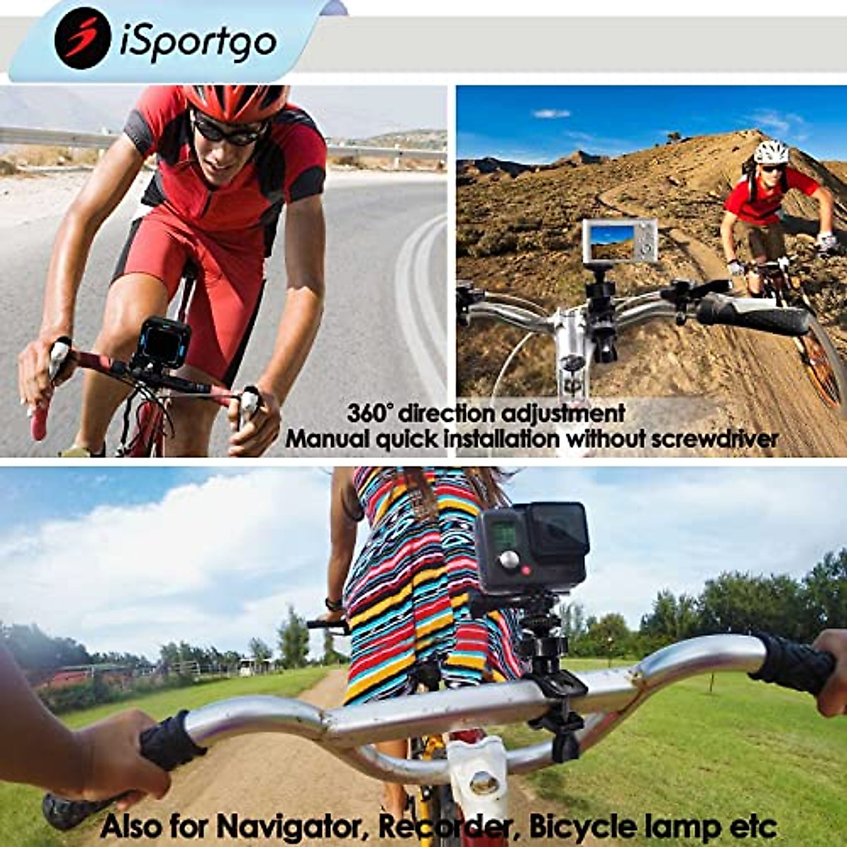 iSportgo Bike Bracket Bicycle Mount Holder for Outdoor Portable Bluetooth Speakers/GoPro Hero/Cameras