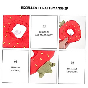 Kisangel 5pcs Cat Collar -bite Collar Donut Decor Cat Calming Collar After Surgery Cat Neck Collars Recovery Dog Collar Cat After-Surgery Collar Pet Red Portable Lint