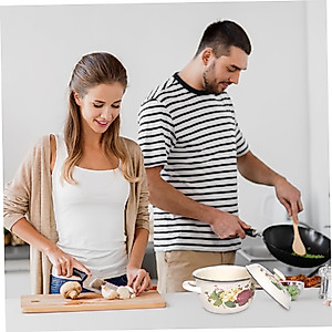 Enamel Pot 12x7 Inch Non- Stick Enamel Stock Pot with Lid and Handles Retro Flower Soup Pot Thicken Enamel Cookware for Home Kitchen Restaurant Pasta Milk Soup L Enamel Stock Pot Soup Pot Pasta Pan