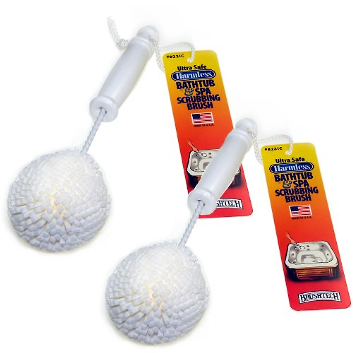 2-Pack Harmless Hot Tub Spa & Bathtub Gentle Cleaning Brushes