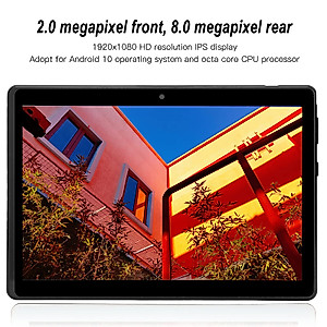 Septpenta 8in Tablet for Adults and Kids, 1920X1080 HD IPS Display, 4GB 64GB Octa Core CPU, 2MP Front 8MP Rear, Supports 2.4G WiFi and 4.2 BT, 8000mAh Type C Port Tablet for Android 10 (USA)
