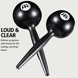 Meinl Percussion PM3BK Plastic Maracas, Black