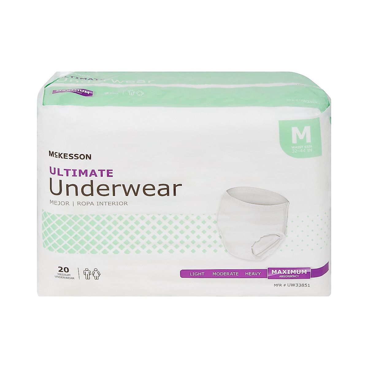 McKesson Ultimate Underwear, Incontinence, Maximum Absorbency, Medium, 80 Count