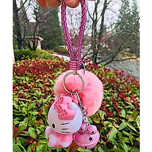 Hello Kitty Key Chain for Girls Women | Hello Kitty Figures Sanrio Birthday Gift Bag Accessories (pink)