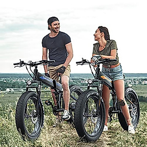 TotGuard 26" Fat Tire Electric Bike 500W 21.6MPH Ebike Foldable Adult Electric Mountain Bicycles with 48V 10Ah Battery and Lockable Suspension Fork