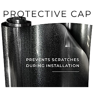 VViViD+ Ultra Gloss Metallic Premium Vinyl Car Wrap Film (1ft x 5ft, Gloss Heavy Metal Black)