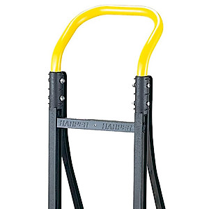Harper Trucks Flat Free 600 Pound Capacity Heavy-Duty Nylon Frame Hand Truck Dolly Cart with Steel Handle for Warehouses, Offices & Construction Site