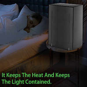 Wishrun Grow Tent for Aerogarden Hydroponics Growing System, 19.7/''x13.9/''x21.3/'' Small Most Indoor Hydroponic Equipment, High Reflective Mylar Mini Tent, Prevent Pets from Eating Plants, Black