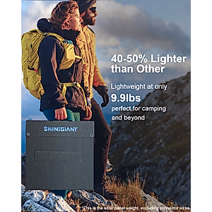 200W Portable Solar Panel,Ultre-Light 9.9lbs,20V Foldable Solar Charger kit with MC4 Output,23% Efficiency for 98% Power Stations Outdoor Camping Hiking Van RV Trip