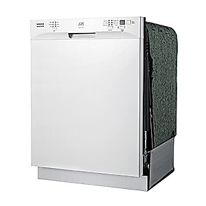 SPT SD-6501WA 24″-wide Built-In Stainless Steel Tall Tub Dishwasher with ENERGY STAR, Heated Drying, 6 Wash Programs and 14 Plate Settings – White