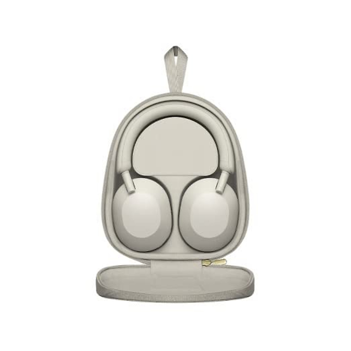 Sony WH-1000XM5 Wireless Noise Canceling Over-Ear Headphones (Silver) with Knox Gear 4-Port USB 3.0 Hub and Alloy Headphone Stand Bundle (3 Items)