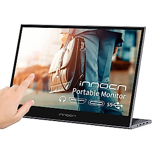 INNOCN Portable Laptop Monitor Touchscreen 15.6" 1080P HDMI USB C External Computer Display Ultra Slim Travel Second Monitor for Laptop MacBook Phone PS4 Switch Xbox Mini PC, 400Nits, 100% sRGB