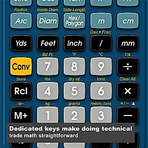 Calculated Industries 4400 TradesmanCalc Technical Trades Dimensional Trigonometry and Geometry Math and Conversion Calculator Tool for Tech Students, Welders, Metal Fabricators, Engineers, Draftsmen