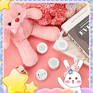 Handepo 4 Pcs 20 Seconds White Voice Recorder for Stuffed Animal Sound Recorder Recordable Sound Module Toy Recording Device, Record Messages for Plush Toy Doll Stuffed Bear Toy Pillow