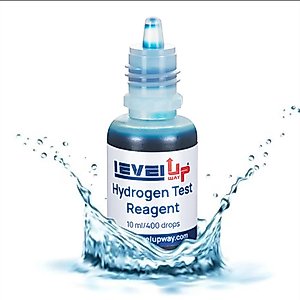 Level Up Way - Hydrogen Test Reagent – Hydrogen Water Tester for Measuring Molecular Hydrogen Concentration in Water – Blue Test Drops for Water Hydrogenator