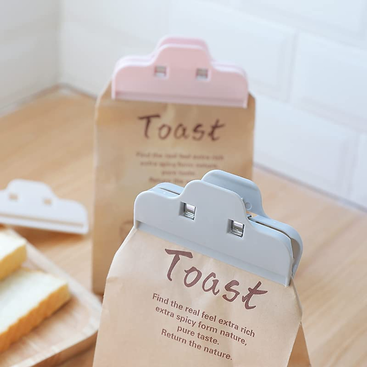 4 Inch 6 Pack Large Clip Snack Bag Clip Coffee Bag Chip Bag Clip Food Bag Clips Plastic Heavy Seal Clip