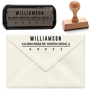 Custom Return Address Stamp | Self Inking Return Address Stamps | Personalized Address Stamp Pickled Stamps (Design 3)