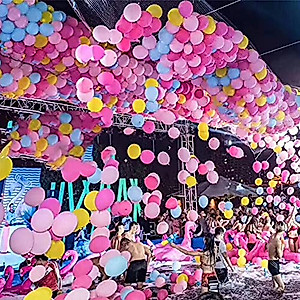 Balloon Drop Net for Ceiling Release can fly with helium at Bachelorette Birthday Party Graduation Anniversary Wedding New Years (Square net - 100)