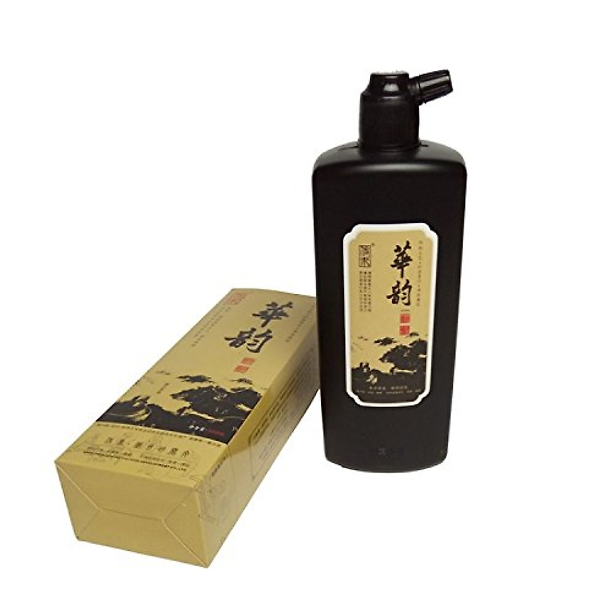 MZ001 HmayartBlack Sumi Liquid Ink for Japanese Brush Calligraphy & Chinese Traditional Artworks 250ml (Black)