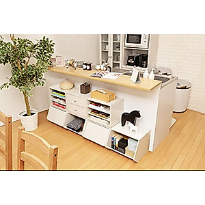 IRIS USA 3-Shelves Modular Wood Stacking Storage Box, for Office Closet and Nightstand, Easy Assembly, Customizable, Stacking Storage Boxes, White