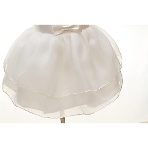Coozy Toddler Baby Girl Dress Princess Christening Baptism Gowns Pageant Bow Formal Dresses (Ivory, 12M/12-15months)