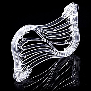 mollensiuer 20Pcs Clear Sandal Shoe Display Stand Shoe Supports Shaper Forms Inserts for Shoe Store Retail Shop or Home Display Storage Use