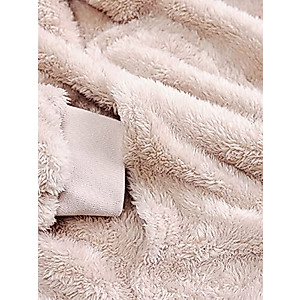 UnHide Shleepy Faux Fur Robe - Lightweight, Extra Soft, & Warm Wearable Blanket - Made From Soft Polyester Faux Fur Material - Machine Washable - Rosy Baby - Medium
