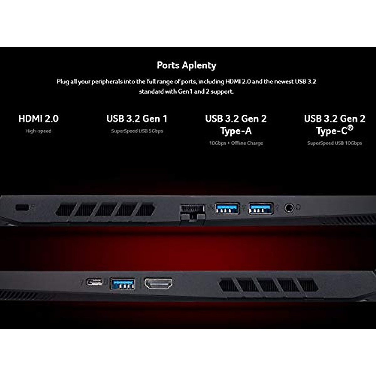 Acer Nitro 5 Gaming Laptop, 10th Gen Intel Core i5-10300H,NVIDIA GeForce GTX 1650 Ti, 15.6" Full HD IPS 144Hz Display, 8GB DDR4,256GB NVMe SSD,WiFi 6, DTS X Ultra,Backlit Keyboard,AN515-55-59KS