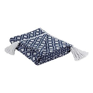 DII French Blue Diamond Lattice Throw, 50x60